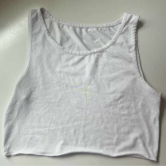 SHEIN | Tops | Basic White Crop Top | Poshmark